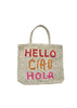 Hello Ciao Hola Bag - LARGE Pink Red and Yellow - Tala Collective